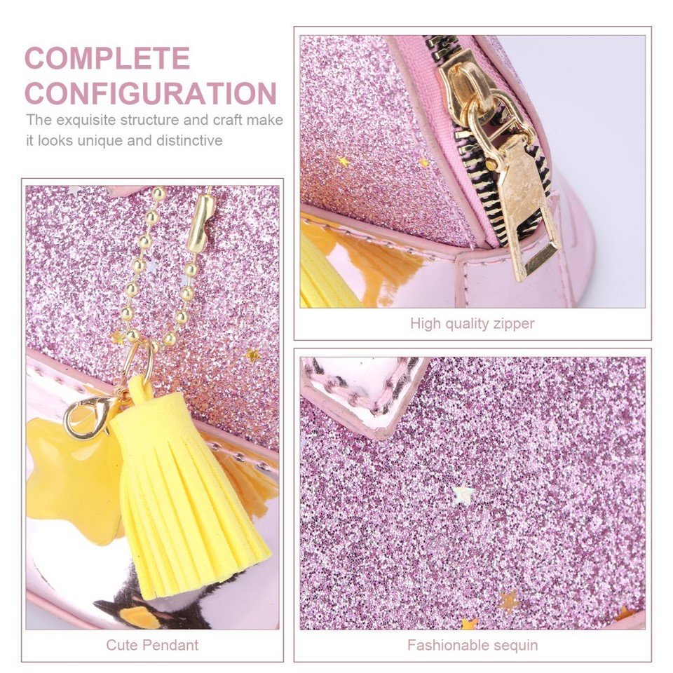 Mini Shoulder Bag Girls Handbag Sequins Messenger Glitter Crossbody for ...