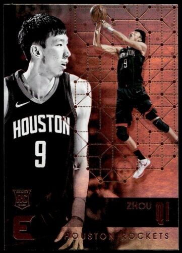 2017-18 Panini Essentials Rookie Card RC Red ZHOU QI Houston Rockets ...
