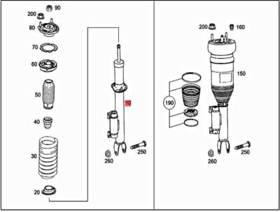 Genuine MERCEDES S213 W213 E-CLASS W213 Shock-absorber strut 2133203630 ...