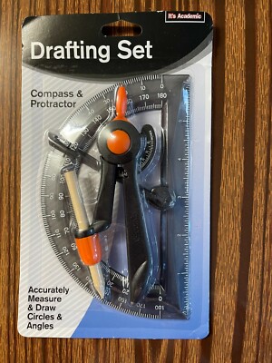 Drafting Set Compass Protractor Academic Accurately Measure draw ...