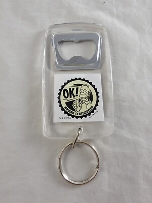 The Simpsons HOMER OK! Homer Certimafied Bottle Opener Keychain 2007 | eBay
