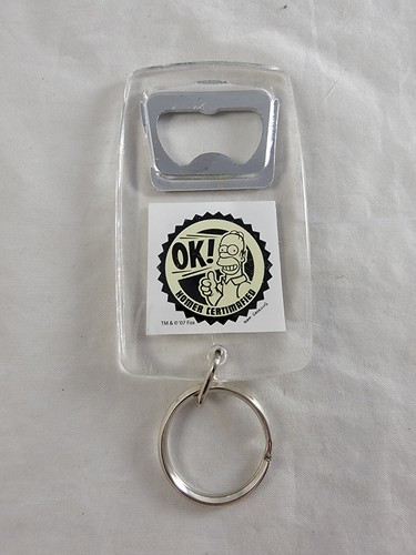 The Simpsons HOMER OK! Homer Certimafied Bottle Opener Keychain 2007 | eBay