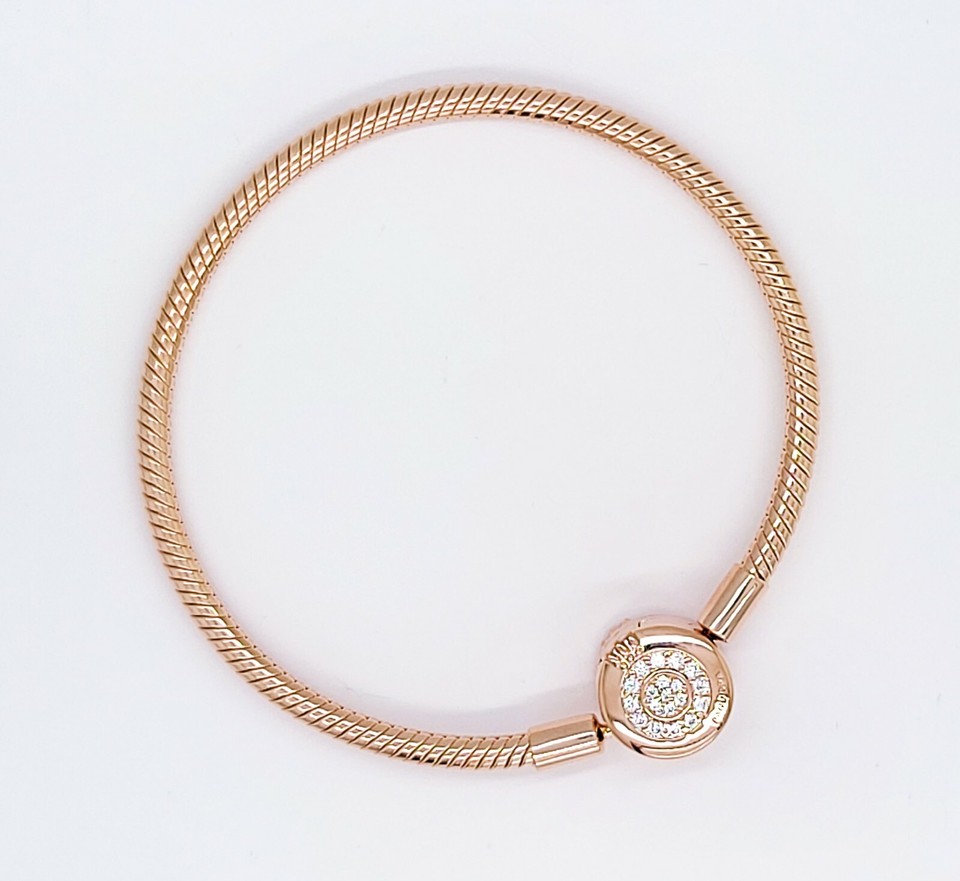 NEW Authentic PANDORA Rose 14k Moment Sparkling Crown O Charm Bracelet ...