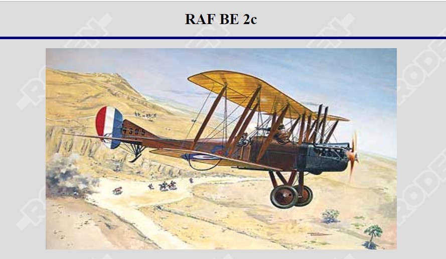 Roden 426 RAF BE 2c British reconnaissance aircraft WWI model scale 1/ ...