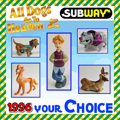 Subway 1996 ALL DOGS GO TO HEAVEN 2 Dog Cartoon Don Bluth PVC YOUR Toy ...