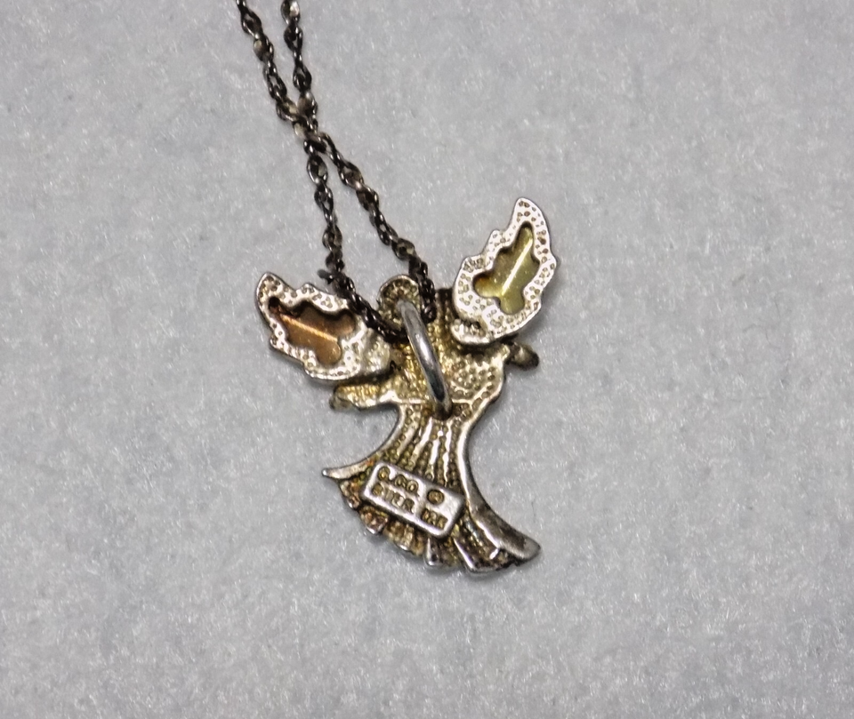 C.Co. Coleman Co 12K Sterling Silver Black Hills Gold Angel Pendant ...