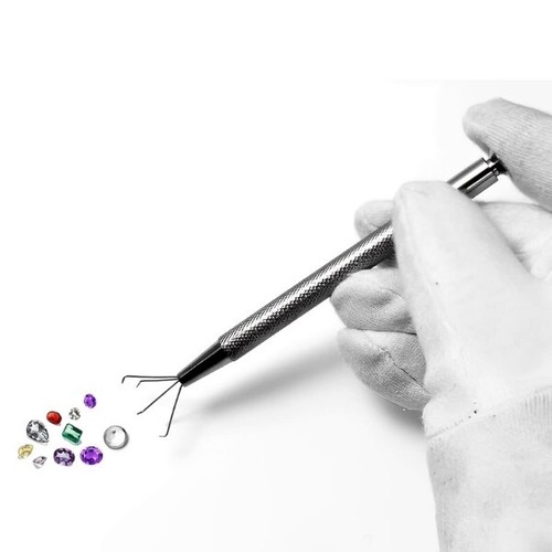 1pc 4 Prong Gemstone Holder pickup Tool Gems Tweezer Diamond (Buy2 Get ...
