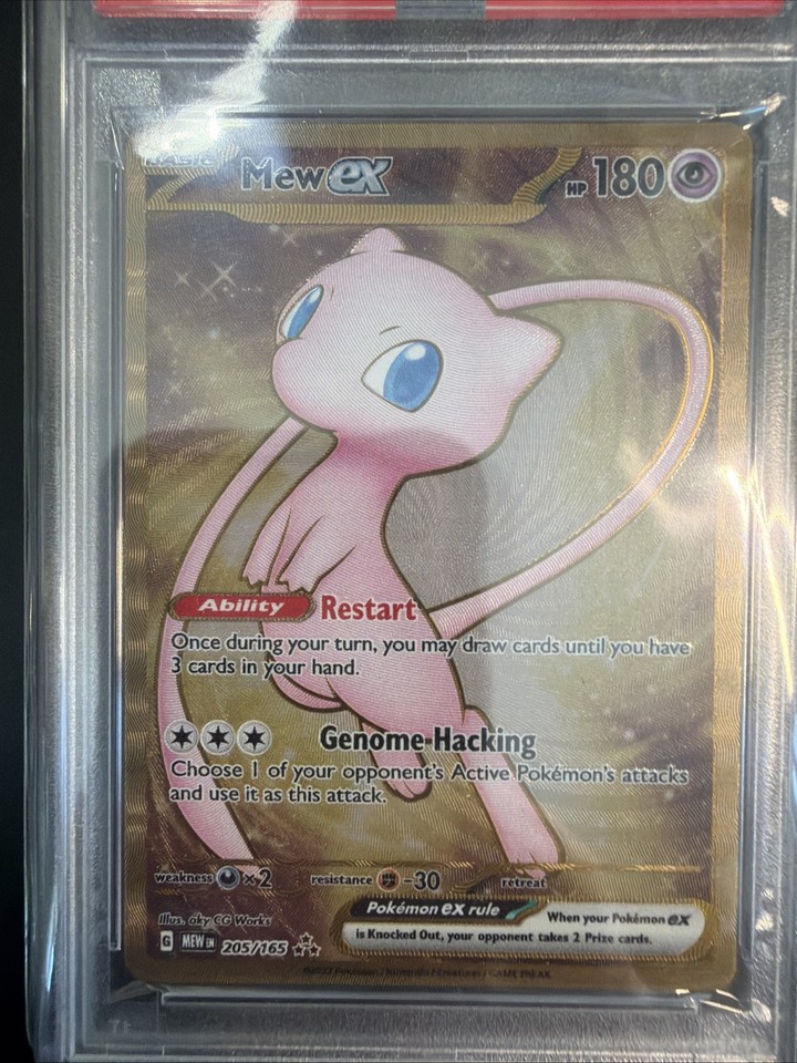 Mew ex - 205/165 - Metal Card - 151 Ultra Premium Collection - PSA 9 ...