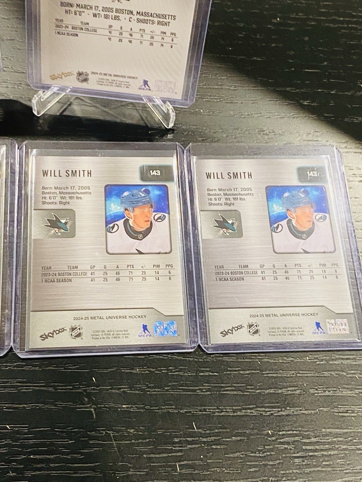 Will Smith Rookie Lot 2024-25 Metal Prospects Metal #143 & O-Pee-Chee ...