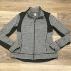 LUCY Full Zip Up Mock Neck Long Sleeve Gray Track Jacket Women's Size ...