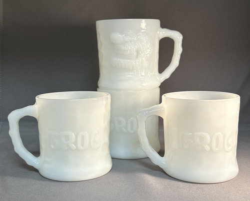 1960's BC Comics Grog the Caveman Coffee Mug Set of 4 Fire-King Milk ...