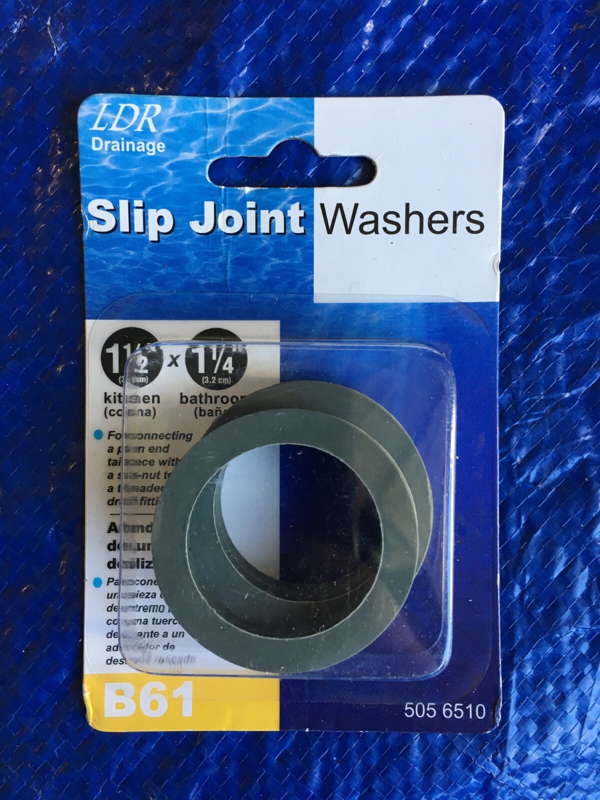 5056510 1-1/2" X 1-1/4" Rubber Slip Joint Washers 3/Crd Ldr Industries ...