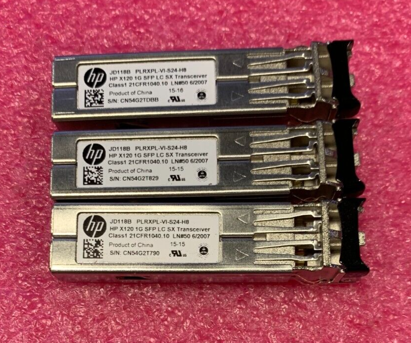 HP X120 JD118B 1G SFP LC SX MMF Transceiver Lot of 3 Tested | eBay