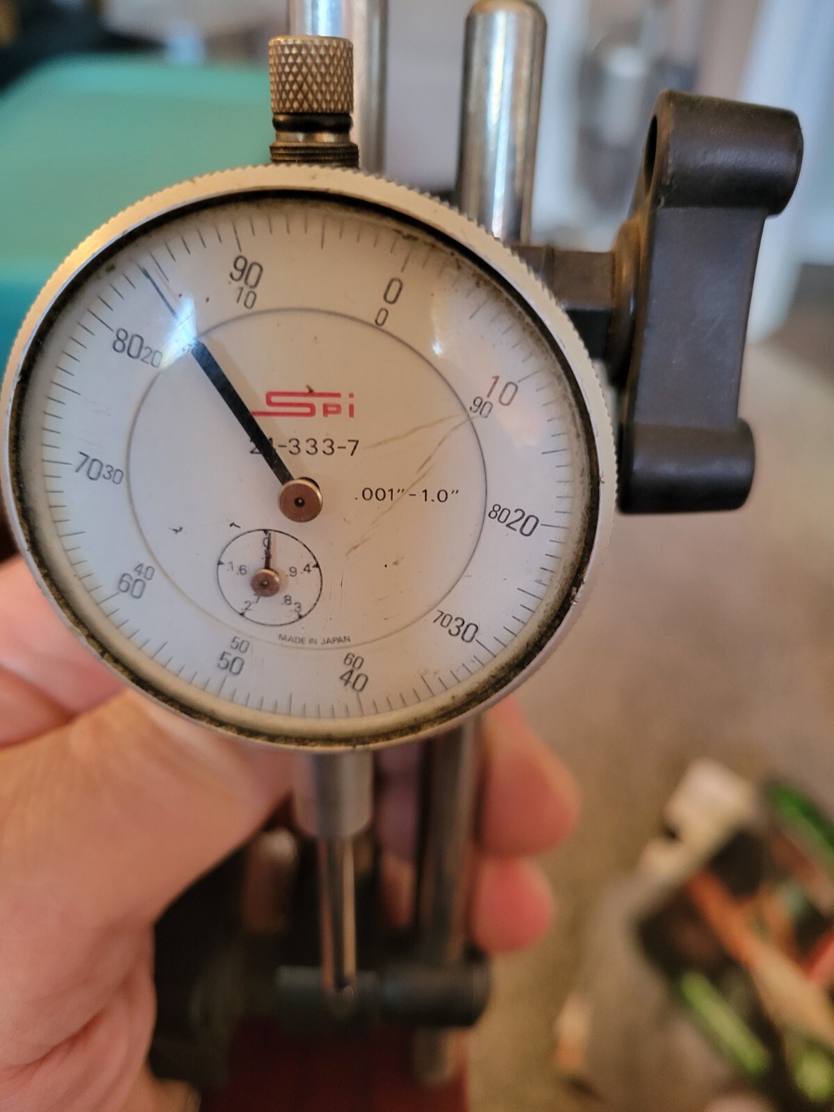 USED SPI MAGNETIC BASE 98-281-9 AND SPI 1” TRAVEL DIAL INDICATOR 24-333 ...