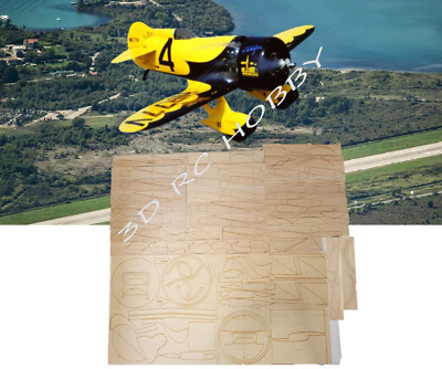 Gee Bee Model Z 72" WS RC Airplane Laser Cut Balsa & Ply Short Kit W ...