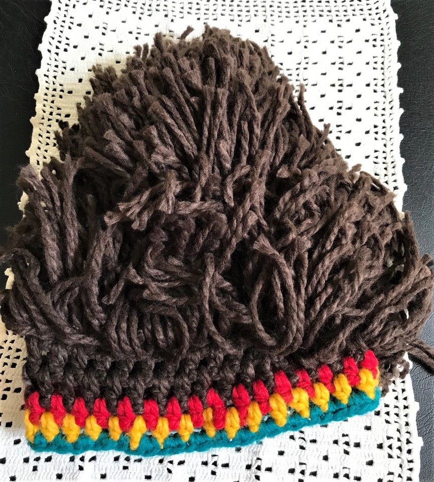 Yarn Hair Hat w Detachable Mask ~ Funny ~ Teen Humor ~ Windproof Soft ...