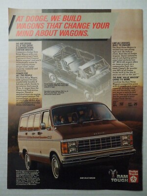 1983 DODGE Ram Value Wagon Passenger Van Magazine Ad | eBay