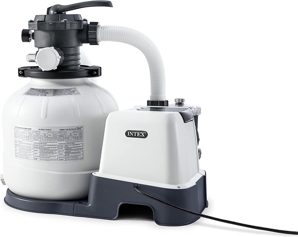 Intex Krystal 26679EG Clear Above Ground Sand Filter System w/ Salt ...