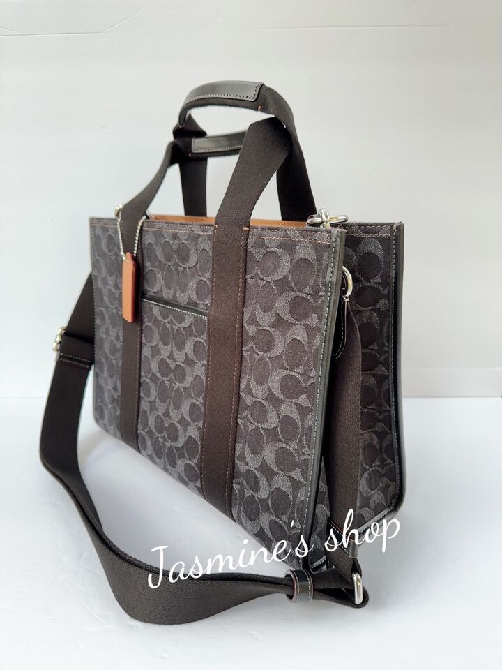 NWT Coach Smith Tote With Checkerboard Print CR101/Signature Denim opt ...