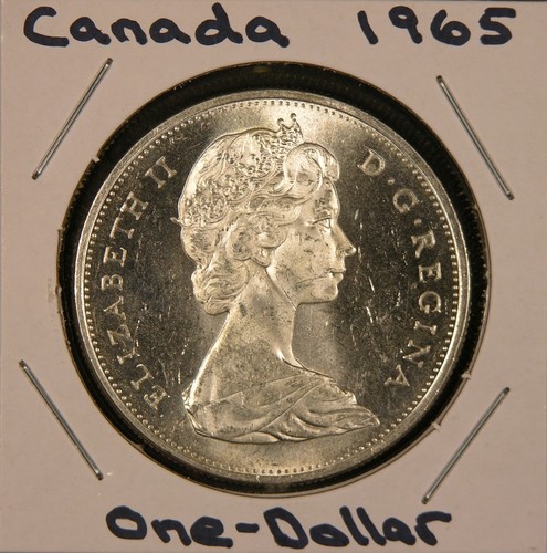 1965 "Elizabeth II" Canada One-Dollar Silver Coin **Genuine** | eBay