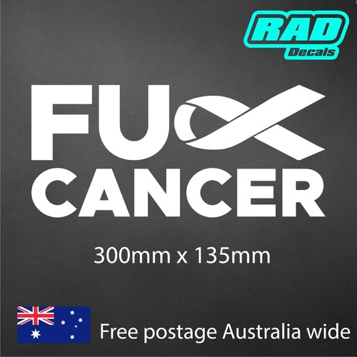 FU CK F*CK CANCER Die Cut Car Decal Funny Vinyl Sticker awareness ...