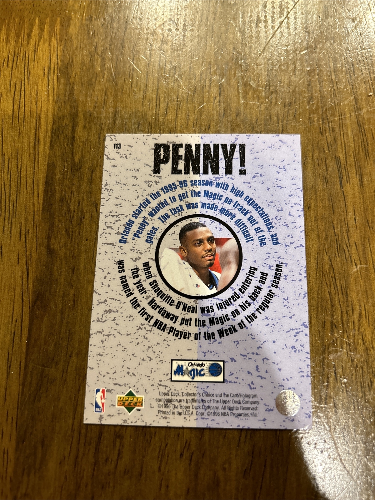 1996-97 Upper Deck Collector's Choice - Penny! #113 Anfernee Hardaway ...