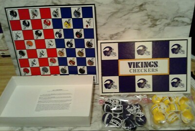 NFL Minnesota VIKINGS vs GREEN BAY PACKERS Football Checkers Board Game ...
