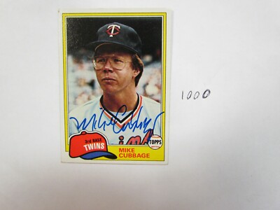 1981 Topps Mike Cubbage Autographed Baseball Card | eBay