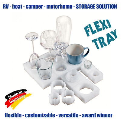 RV GLASS & CUP HOLDER - NEW- versatile tray - caravan boat marine ...