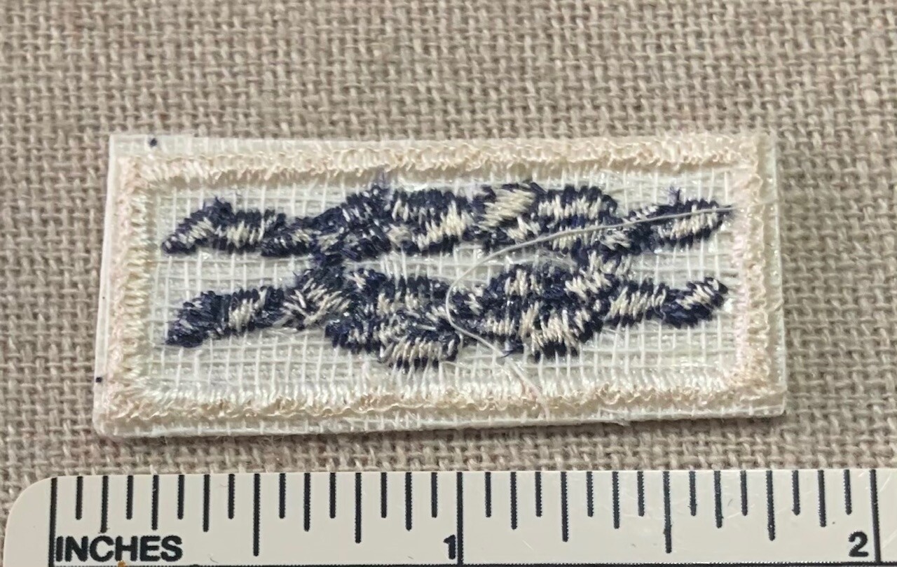 1960s SEA SCOUTS QUARTERMASTER Square Knot Award Badge PATCH Blue White ...