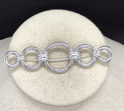 Vintage Monet Silver Tone Costume Wide & Unique Bar Pin R176 | eBay