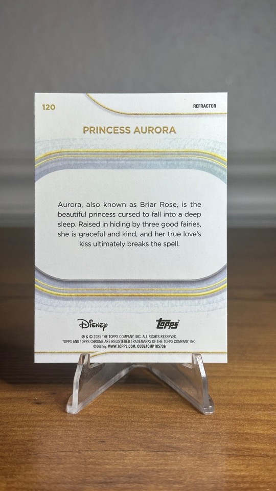 2025 Topps Chrome Disney SILVER REFRACTOR #120 Princess Aurora | eBay