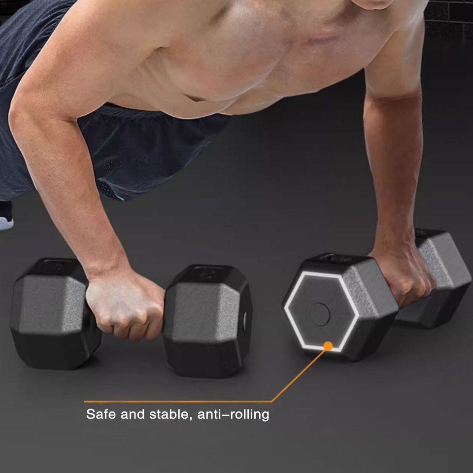 2X6KG Dumbbells Set Hexagon Dumbbell Home Exercise Workout Wight in ...