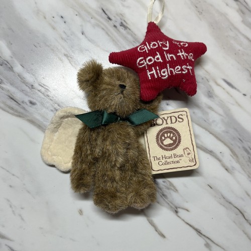 Boyd’s Bears Plush Ornament Angel Red Star Glory To God Jointed | eBay UK