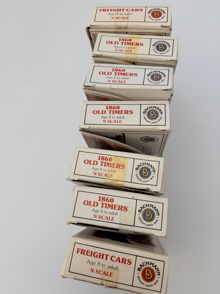 Bachmann N Scale Freight Car Lot Cars w Boxes Lot Of 7 | eBay