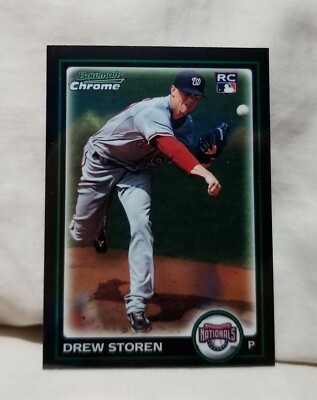 Drew Storen 2010 Bowman Chrome Rookie RC Card #199 Washington Nationals ...