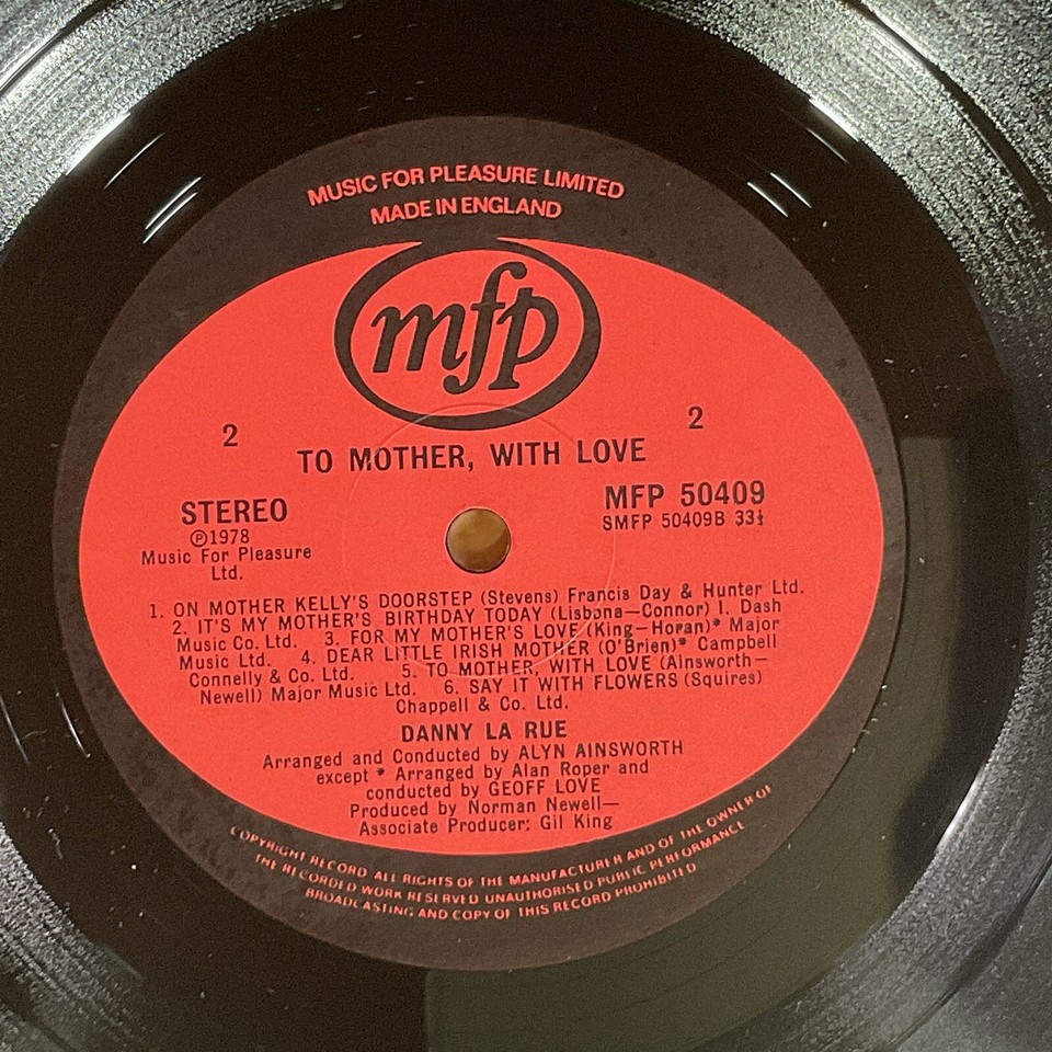 Danny La Roux To Mother With Love 12 Inch Vinyl Record Mothers Day ...