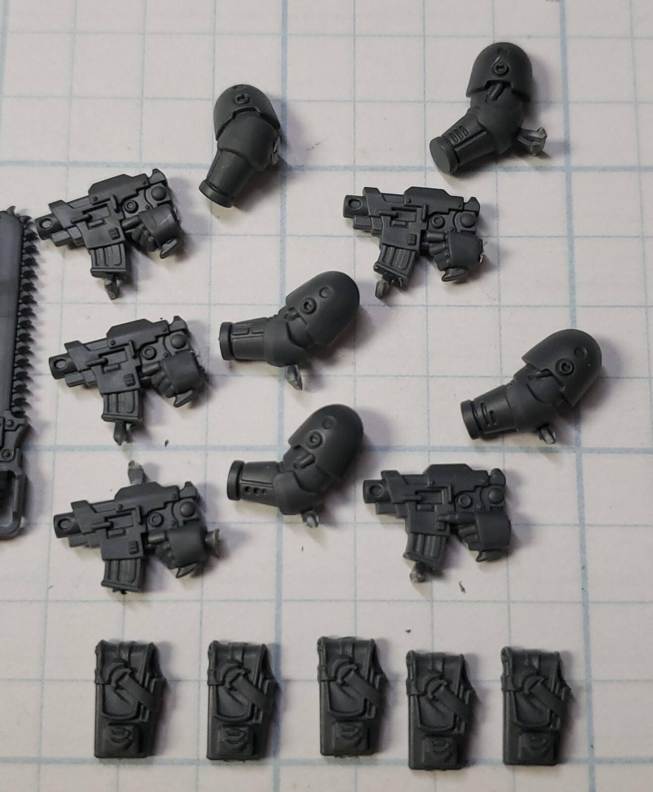 30K Space Marine Bits Mark VI Assault Squad Chainsword & Bolt Pistol x5 ...