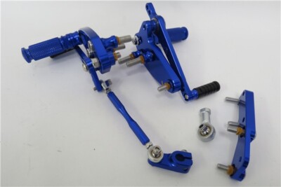 KKM Bonneville 2001-2015 CNC Adjustable Rearsets footpeg B Blue | eBay