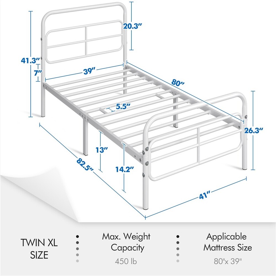 Modern Metal Bed Frame Platform Bed Frame with Geometric Pattern ...