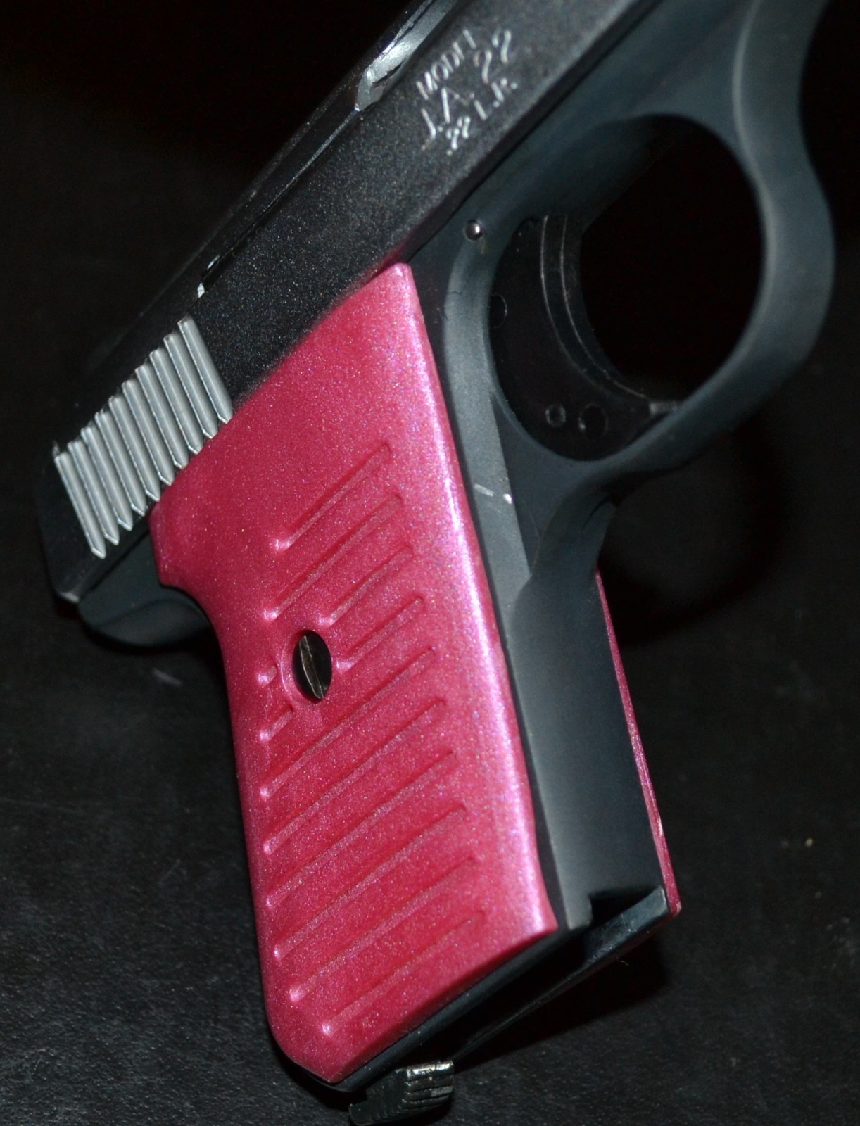 Jimenez, Bryco, Jennings, JA 22, 25 pistol grips flamingo pink plastic ...