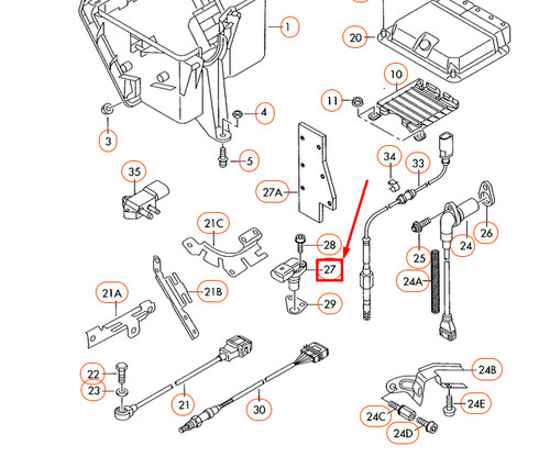 NEW AUDI A8 D3 CRANKSHAFT PULSE SENSOR 070907601A 05-08 ORIGINAL | eBay