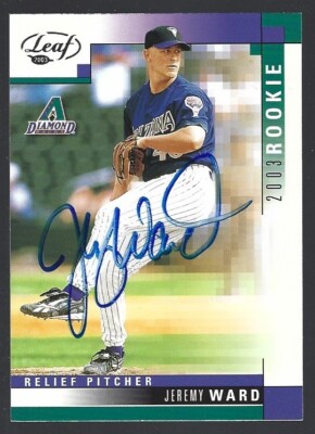 IP autograph signed Jeremy Ward 2003 Leaf Baseball #302 card | eBay