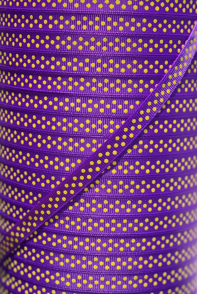 Purple And Gold Polka Dots
