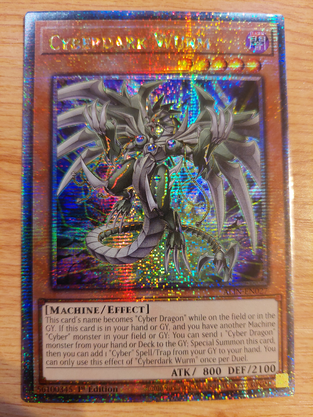 Cyberdark Wurm - ALIN-EN027 - Near Mint NM - Quarter Century Secret ...