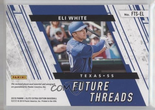 2019 Elite Extra Edition Future Threads Signatures Black /299 Eli White ...