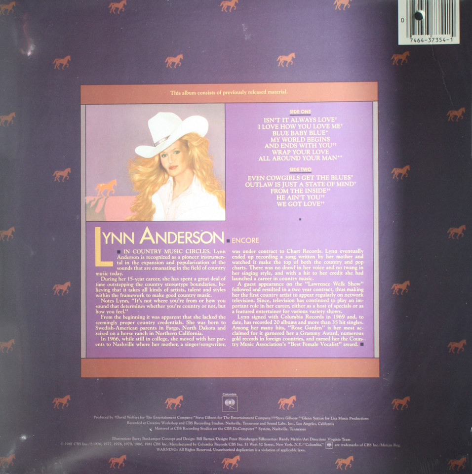 Lynn Anderson - Encore NEW SEALED 1981 Vinyl LP RARE Folk World Country ...