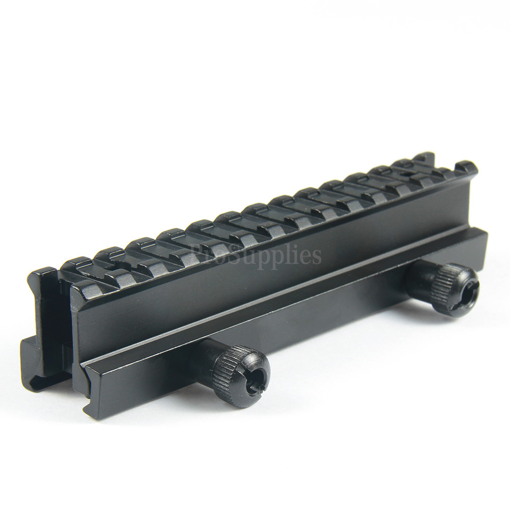 1" inch 14 Slot High Riser 20mm WEAVER PICATINNY See Through Scope ...