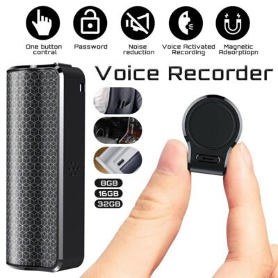 New Mini Audio Recorder Voice Listening Device 1000Hours 8/16/32GB Bug ...