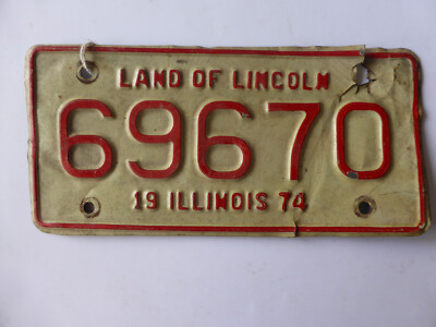 plaque immatriculation moto usa 1974 illinois license plate old ...